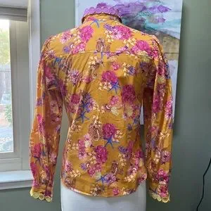 Hale Bob | Tops | Hale Bob Top Ocean And Floral Statement Top Bold And ...
